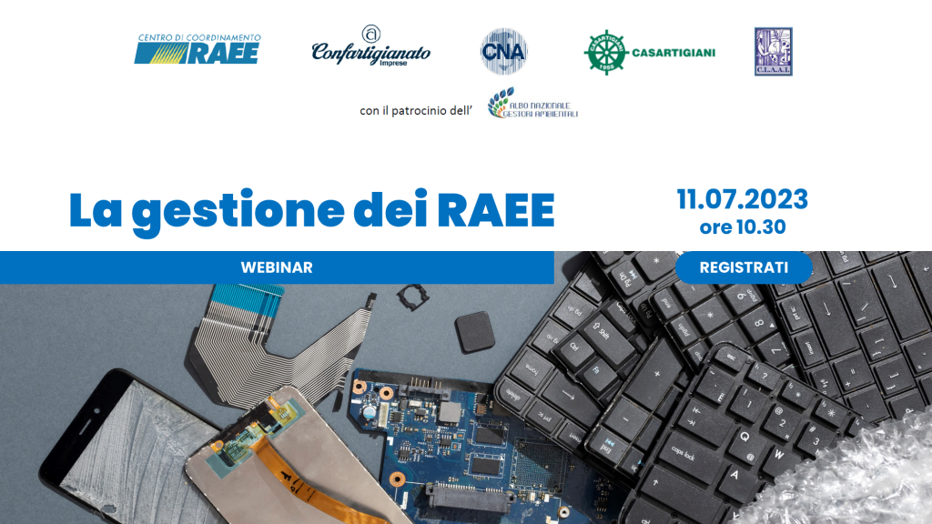 La gestione dei RAEE - Webinar 11-07.23 - ore 10.30